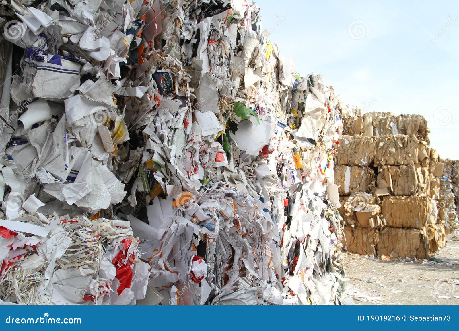 Recycling paper stock photo. Image of compressed, carton - 19019216