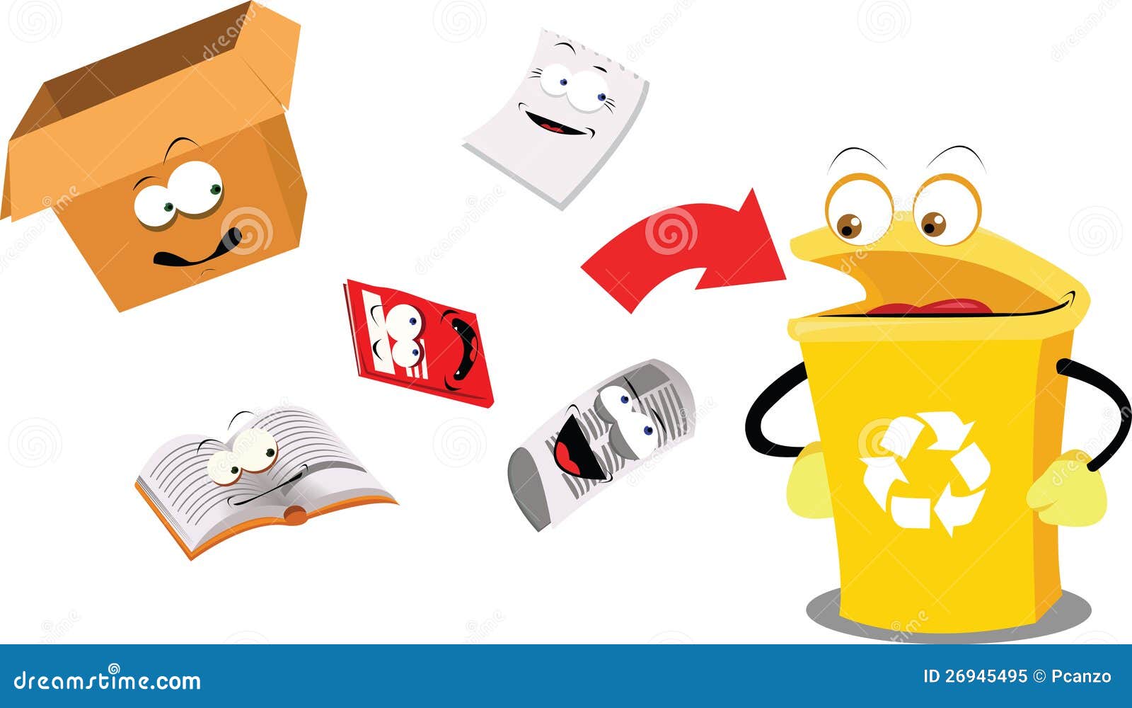 Recycling Paper stock vector. Illustration of humor, objects - 26945495