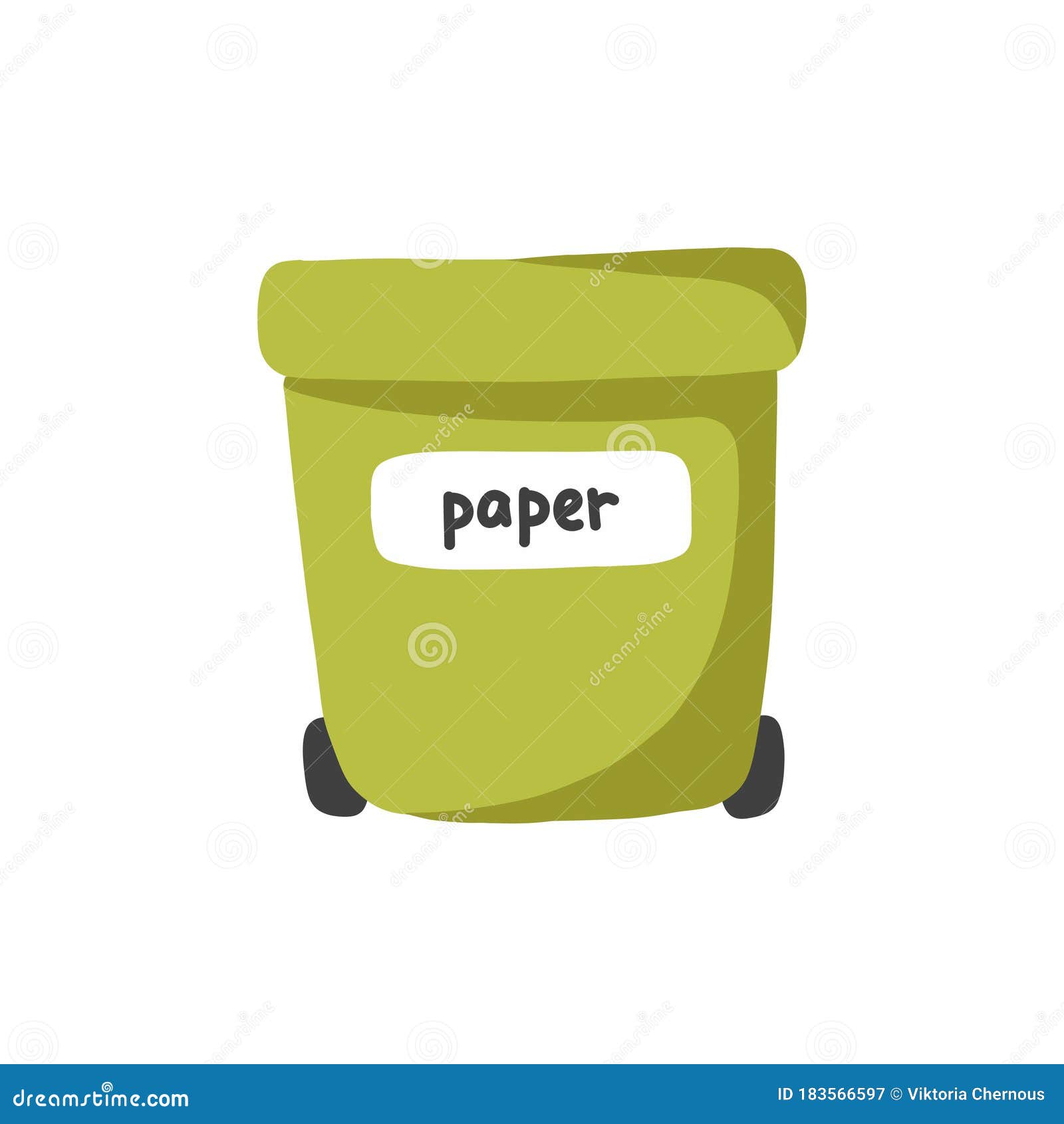 Recycling Paper Bin Doodle Icon, Vector Illustration Stock Illustration ...