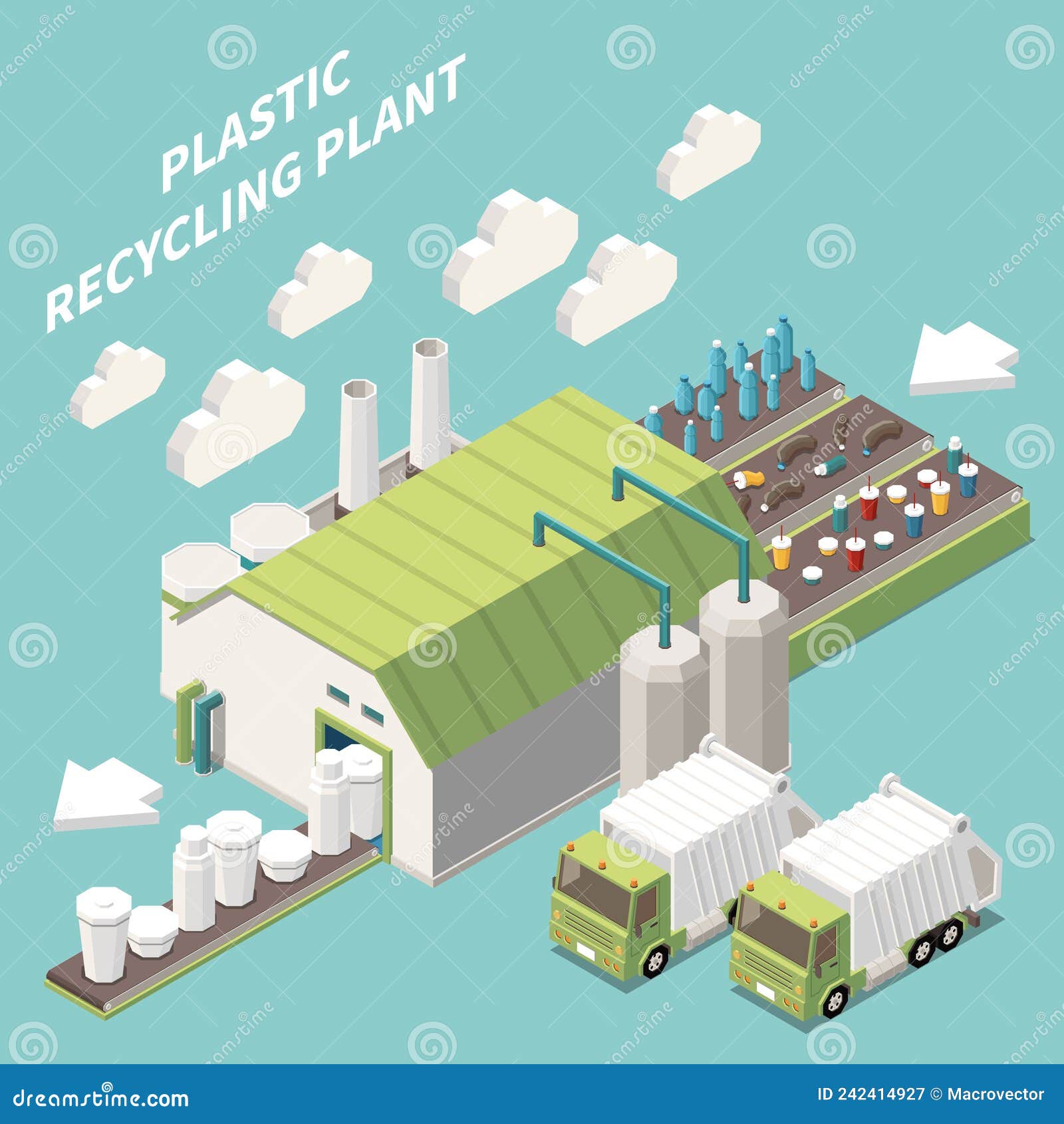 Recycling Plant Composition Stock Vector - Illustration of plant ...