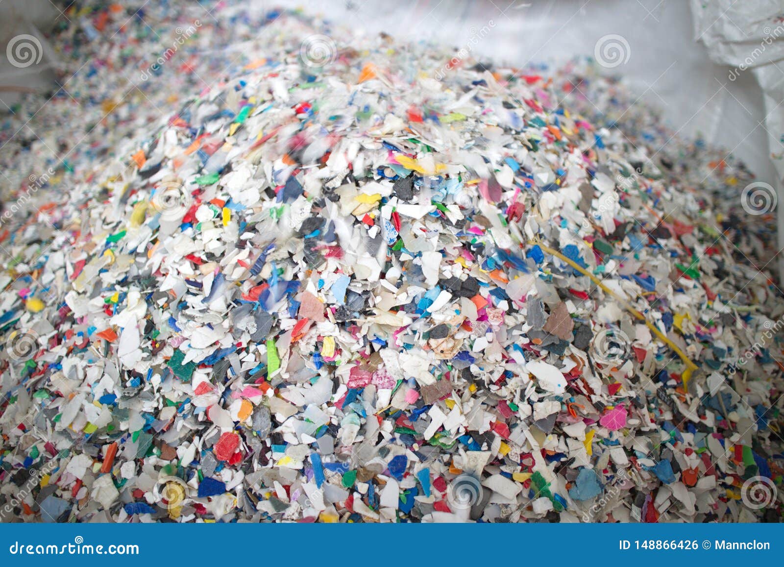 Recycling, Shredded Plastic Stock Photo - Image of scrap, trash: 148866426