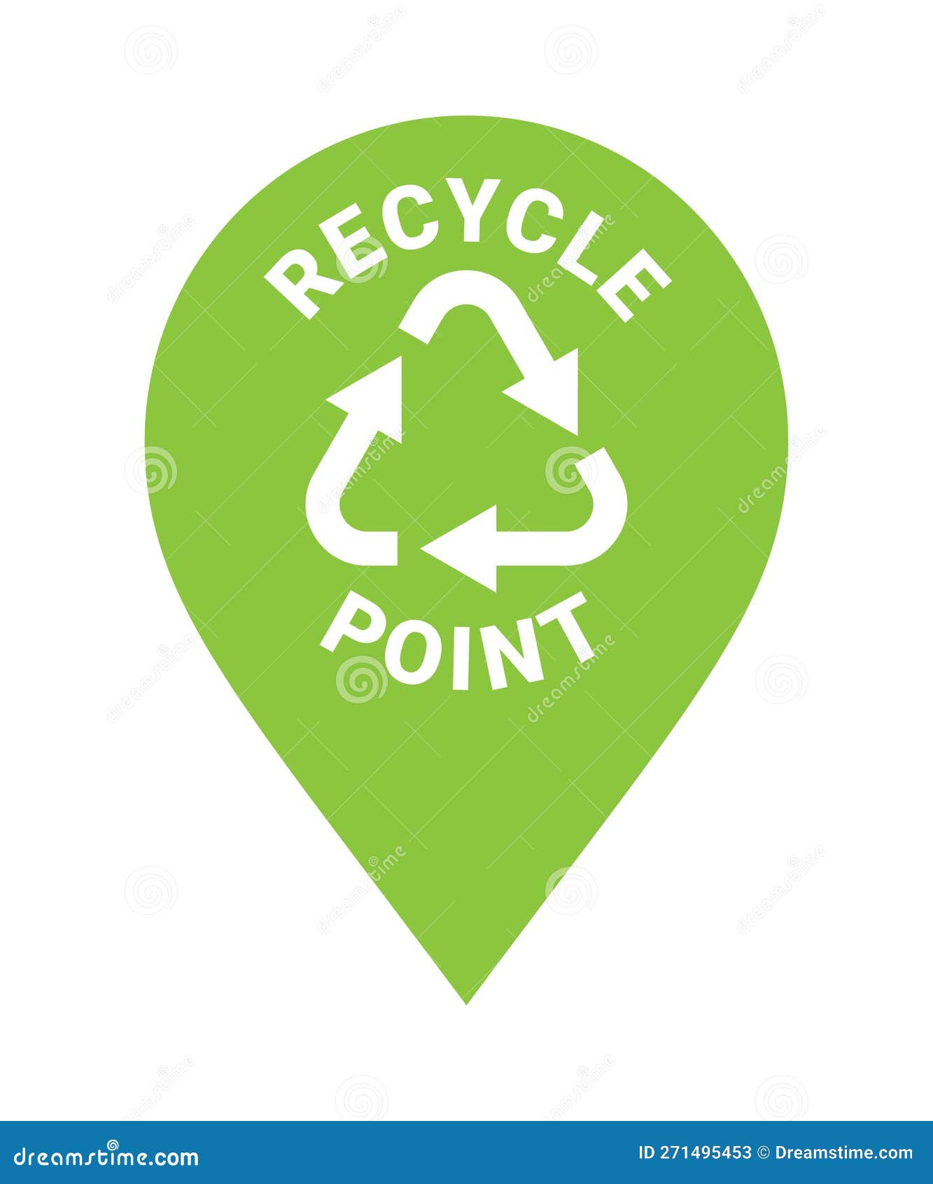 Recycling Point Sign Poster Vector Concept Stock Vector - Illustration ...