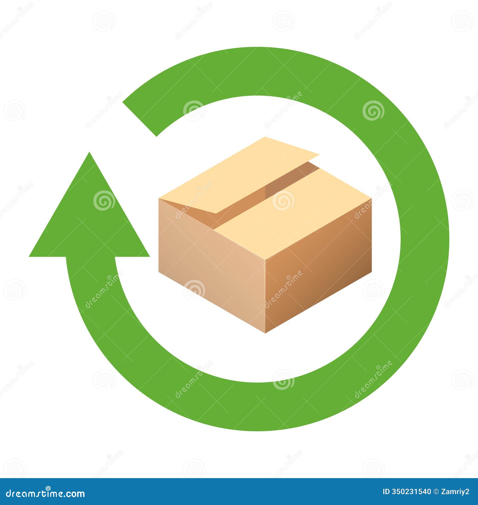 Recycling or Reusing Packaging Materials Icon Stock Illustration ...
