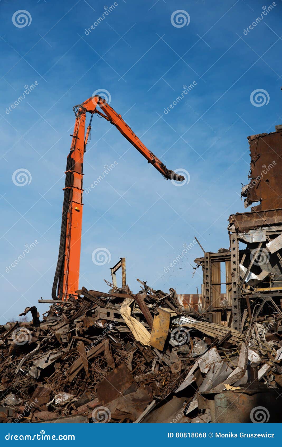 Recycling of scrap metal stock photo. Image of business - 80818068