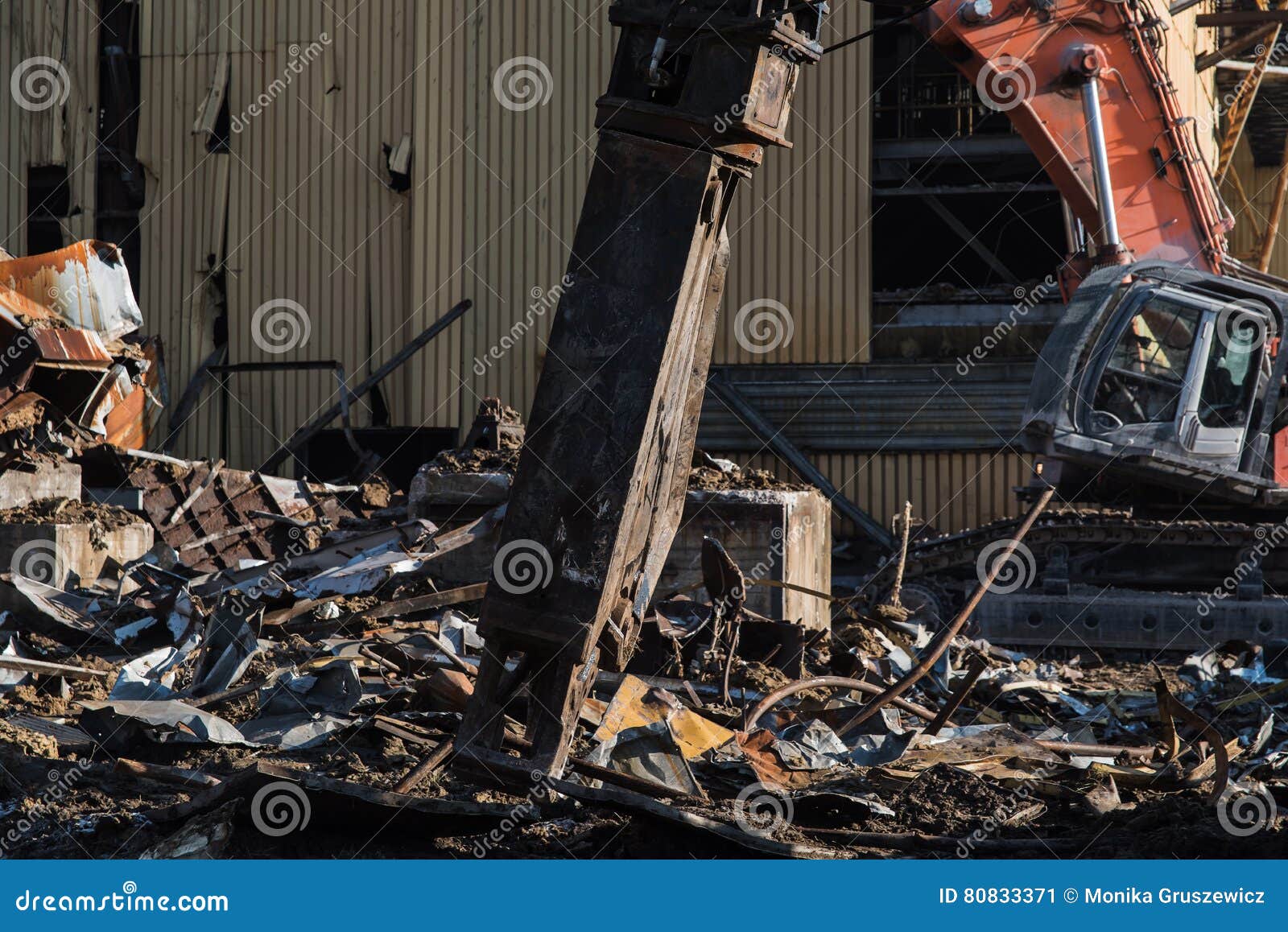 Recycling of scrap metal stock image. Image of building - 80833371