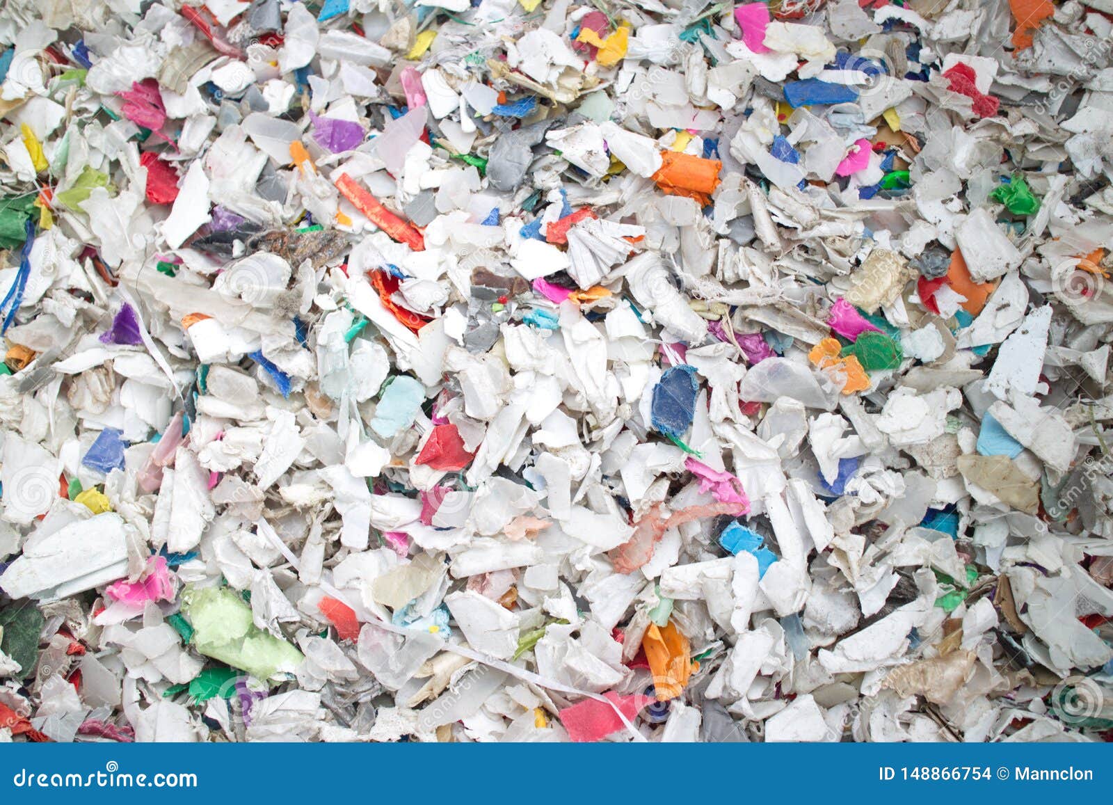 Recycling, Shredded Plastic Stock Photo - Image of plastic, pile: 148866754