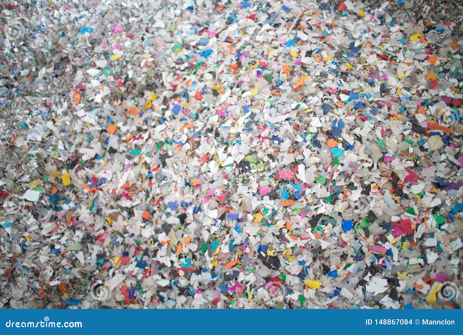 Recycling, Shredded Plastic Stock Photo - Image of garbage, waste ...
