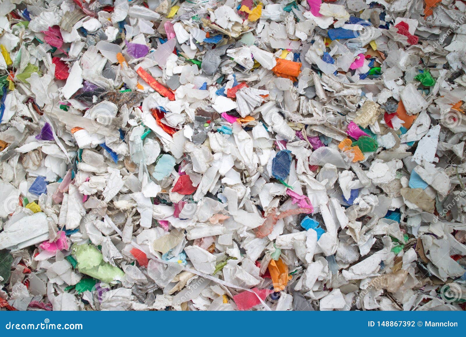 Recycling, Shredded Plastic Stock Photo - Image of industrial, crate ...