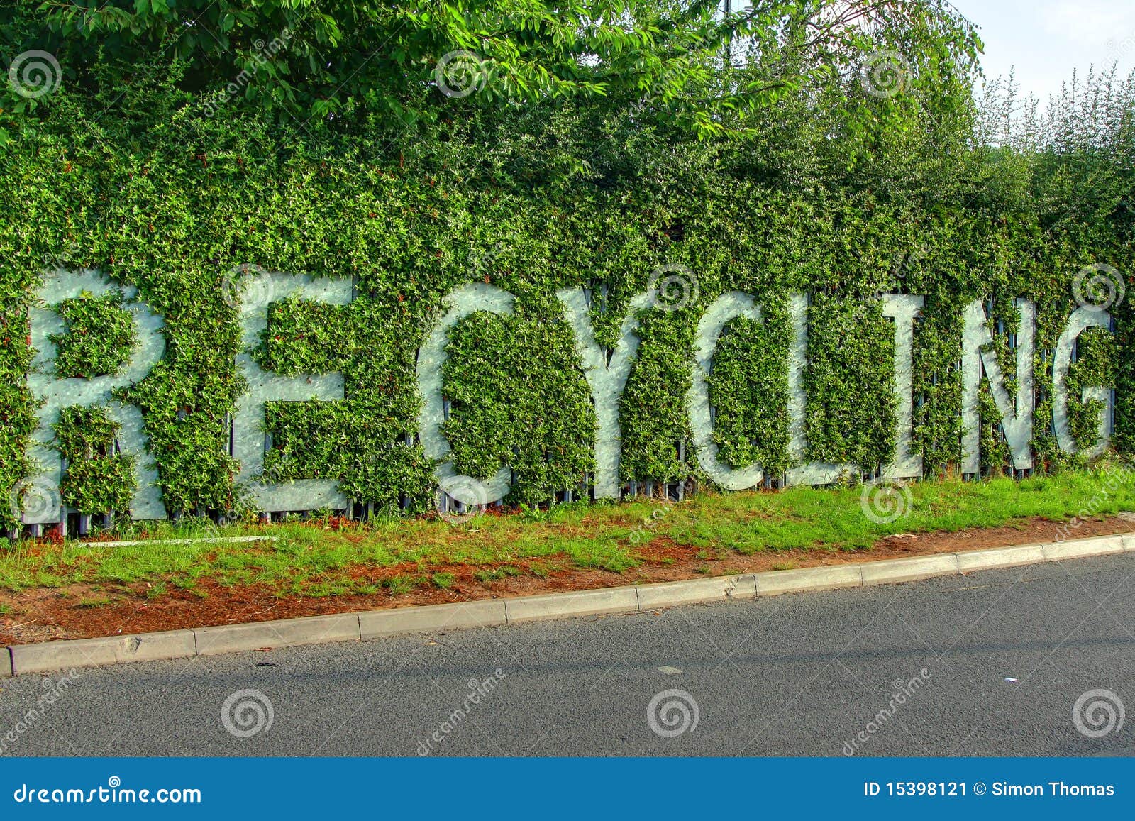 Recycling Sign stock image. Image of side, walk, environmental - 15398121