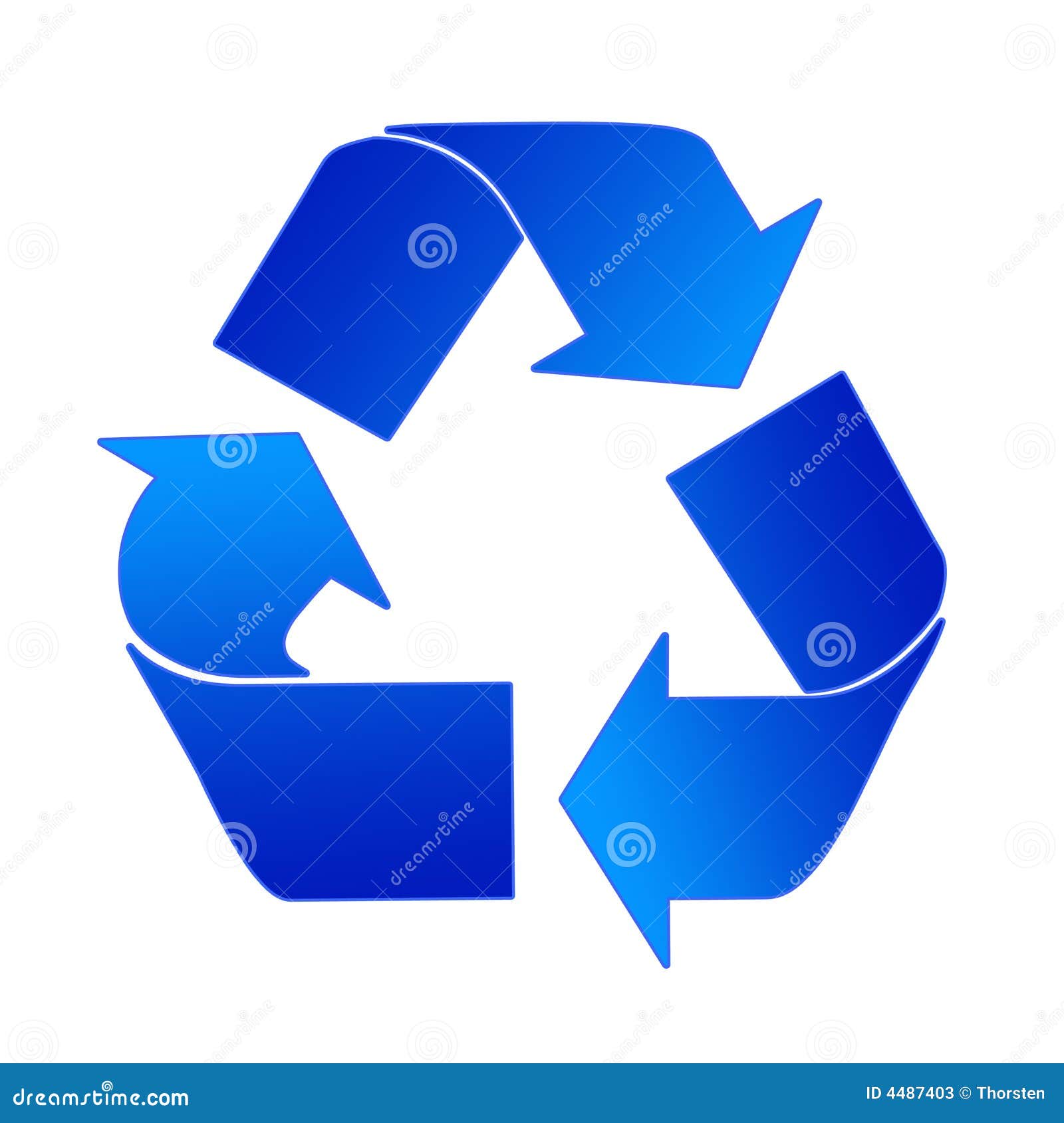 Recycling Sign in Blue stock illustration. Illustration of environment ...
