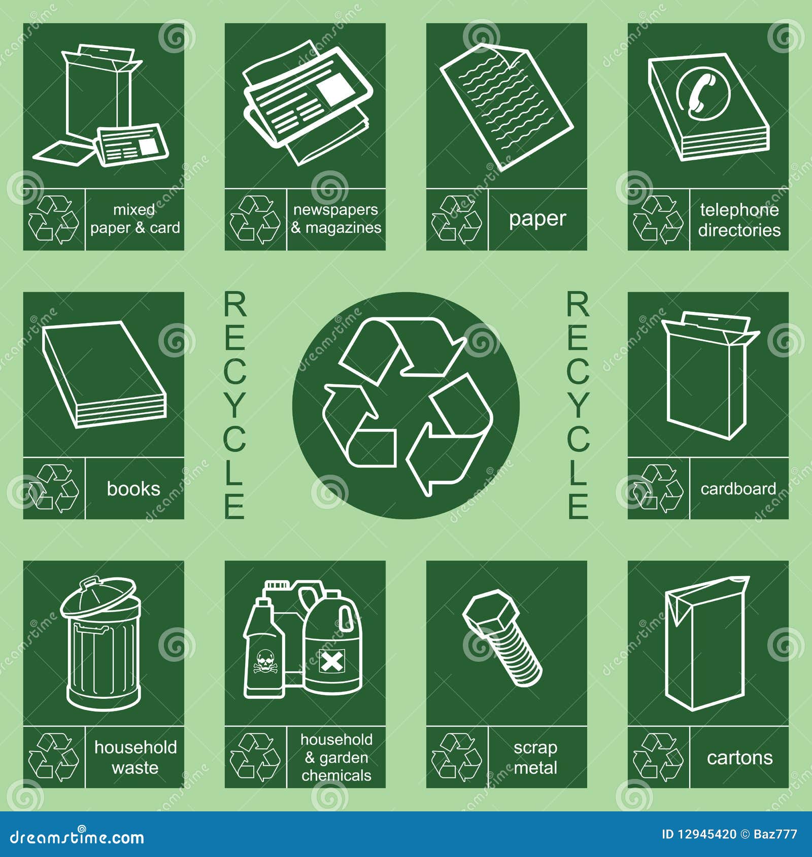 Recycling Sign With RGB Colors Cartoon Vector | CartoonDealer.com #7764207