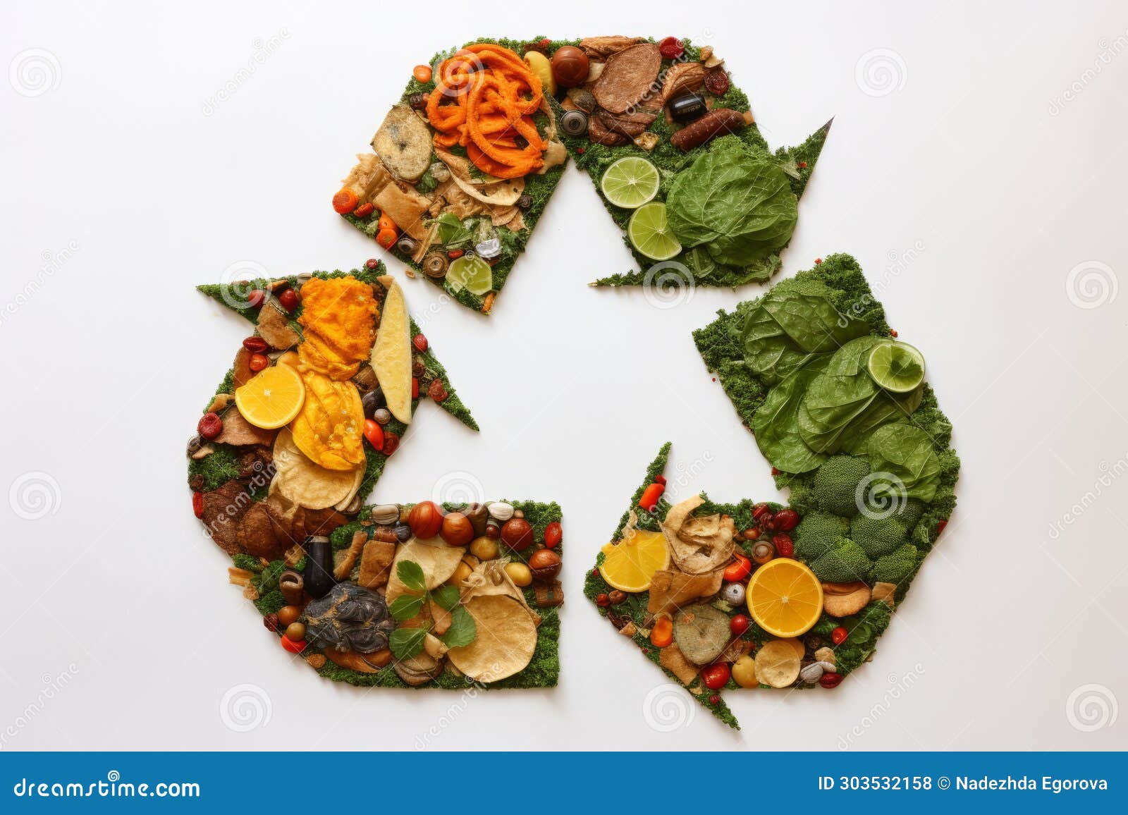 Recycling Sign is Created from Garbage. Environmental Protection ...