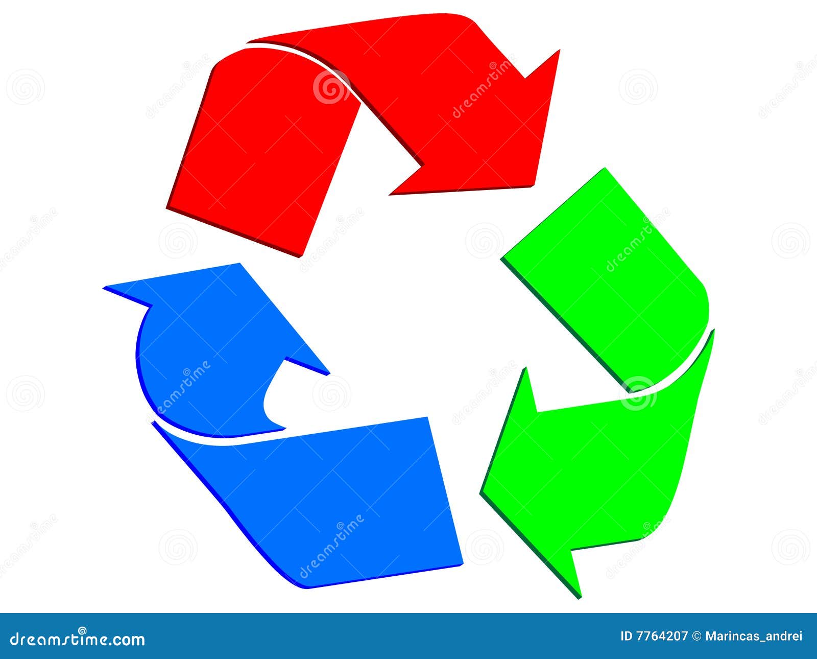 Recycling Sign with RGB Colors Stock Vector - Illustration of isolated ...