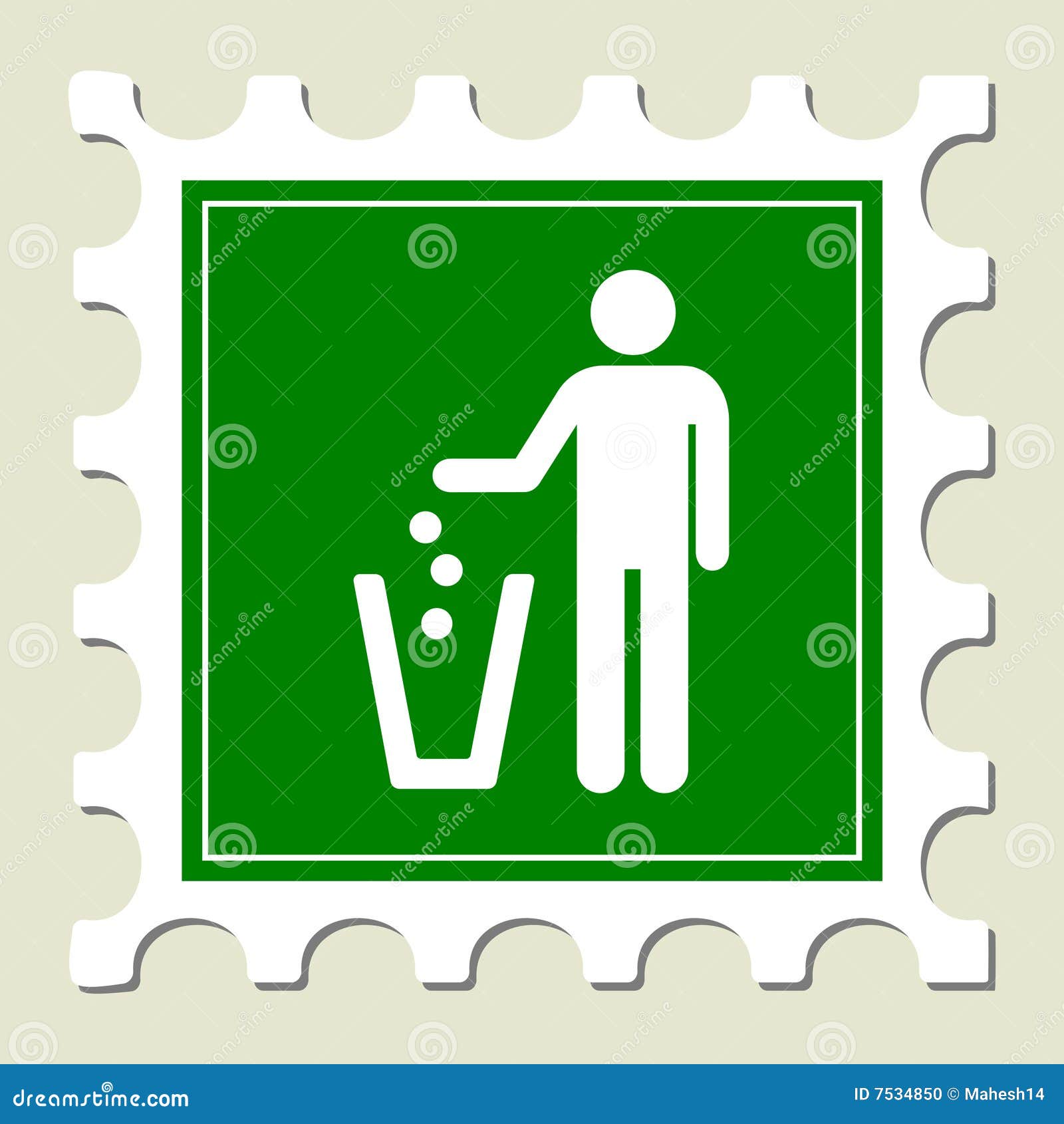Recycling Sign Stamp stock vector. Illustration of vector - 7534850