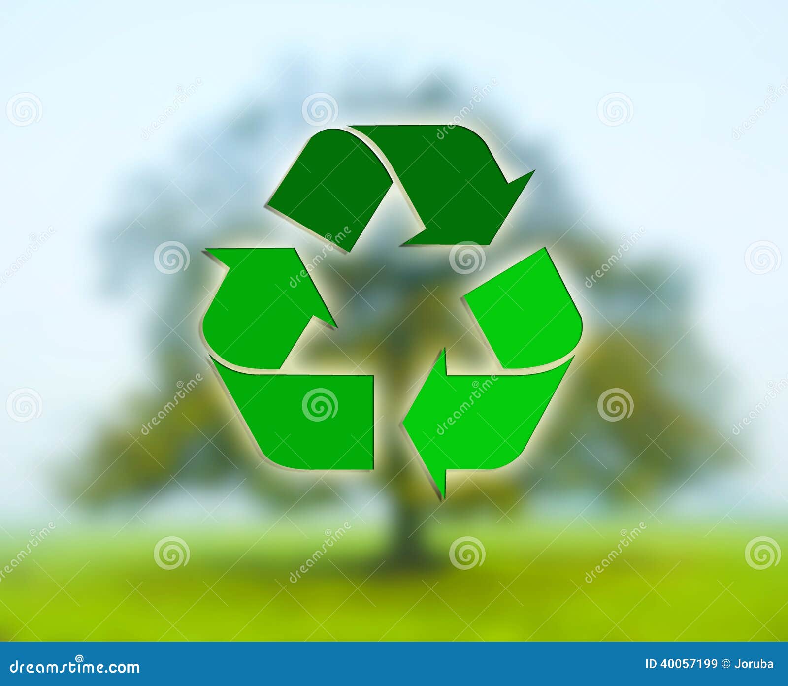 Recycling Sign With Tree Royalty-Free Stock Photography | CartoonDealer ...