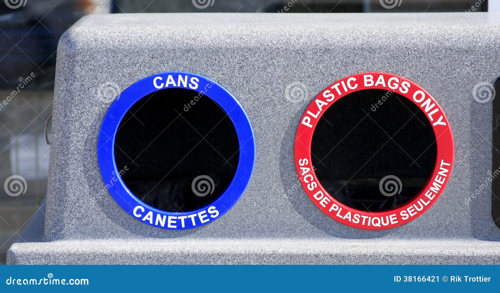 Recycle sorting bins stock image. Image of blue, metal - 38166421