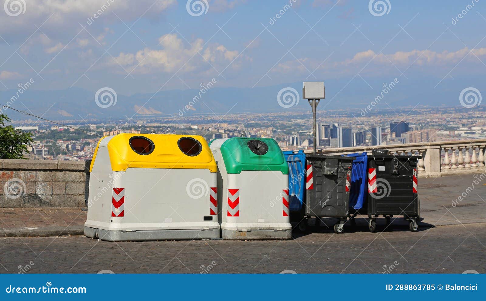 Recycling Sorting Containers Naples Stock Image - Image of plastic ...