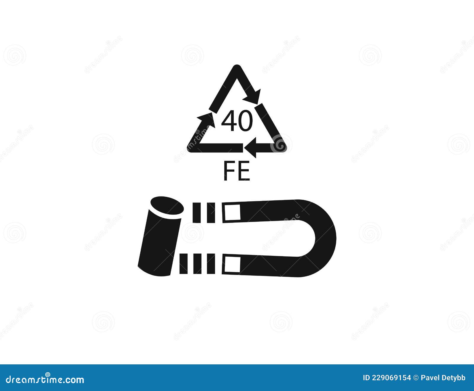 Recycling Steel Symbol, Recycling Sign. Vector Illustration Stock ...