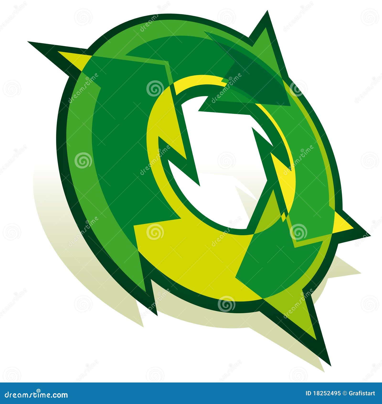 Recycling Symbol Cartoon Vector | CartoonDealer.com #18252495