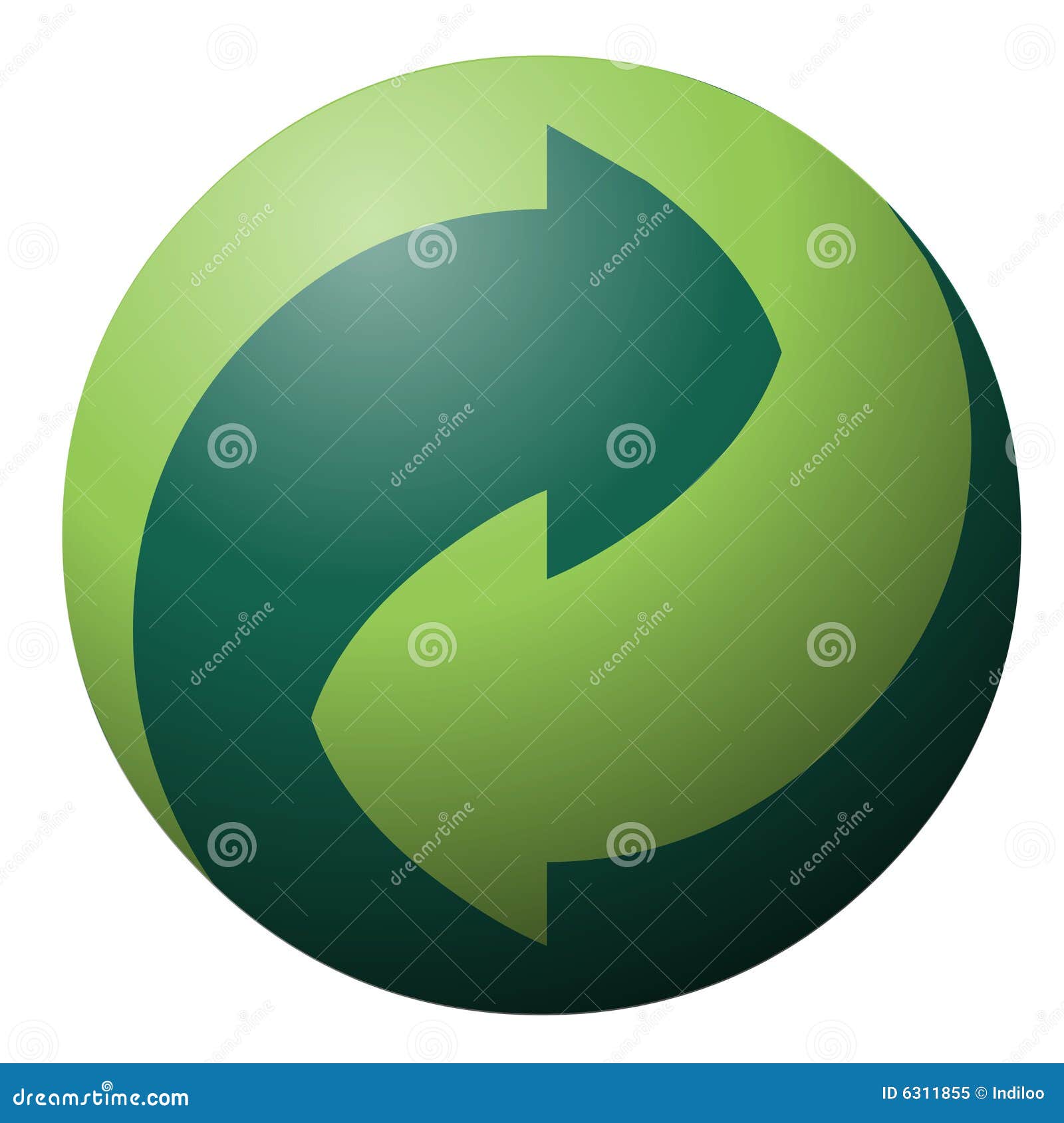 Recycling Symbol - Recycle Sign Reuse Symbol Rounded Arrows Vector ...