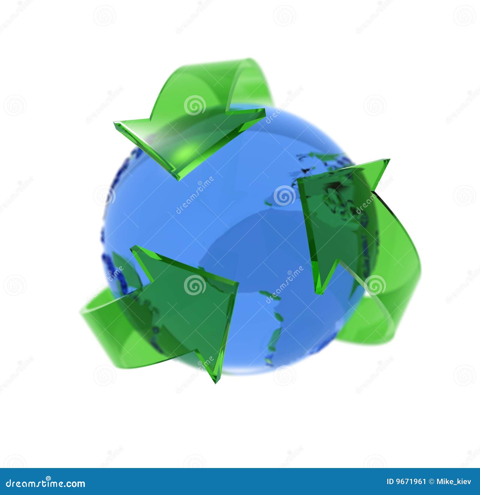 Recycling Symbol Around World Stock Illustration - Illustration of ...
