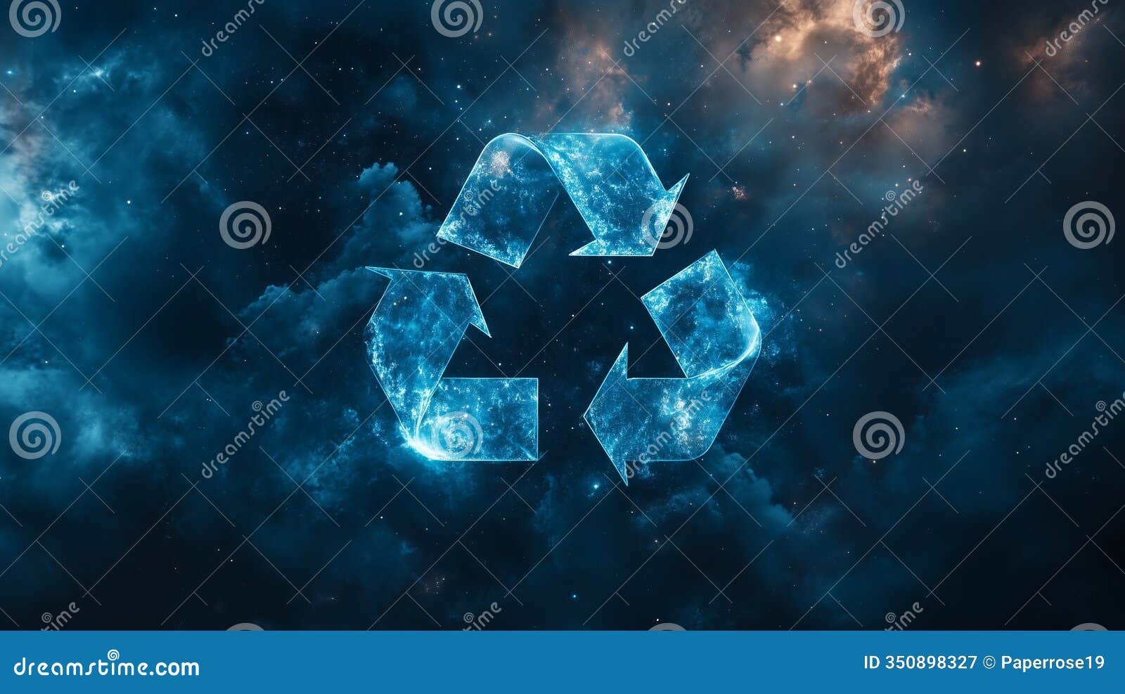 Recycling Symbol in a Cloudy Night Sky Stock Image - Image of outdoors ...