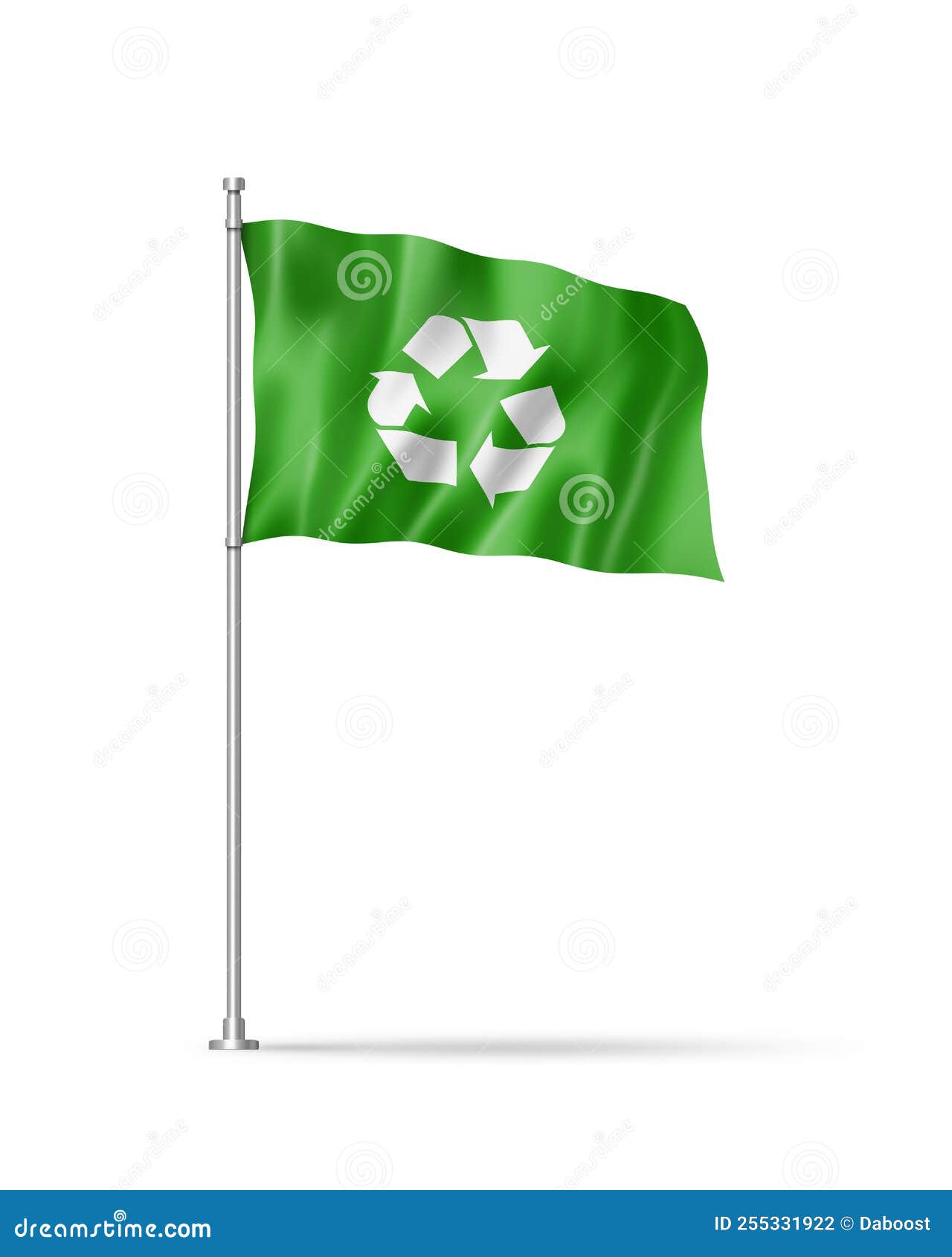 Recycling Symbol Flag Isolated on White Stock Illustration - Illustration of isolated, garbage ...