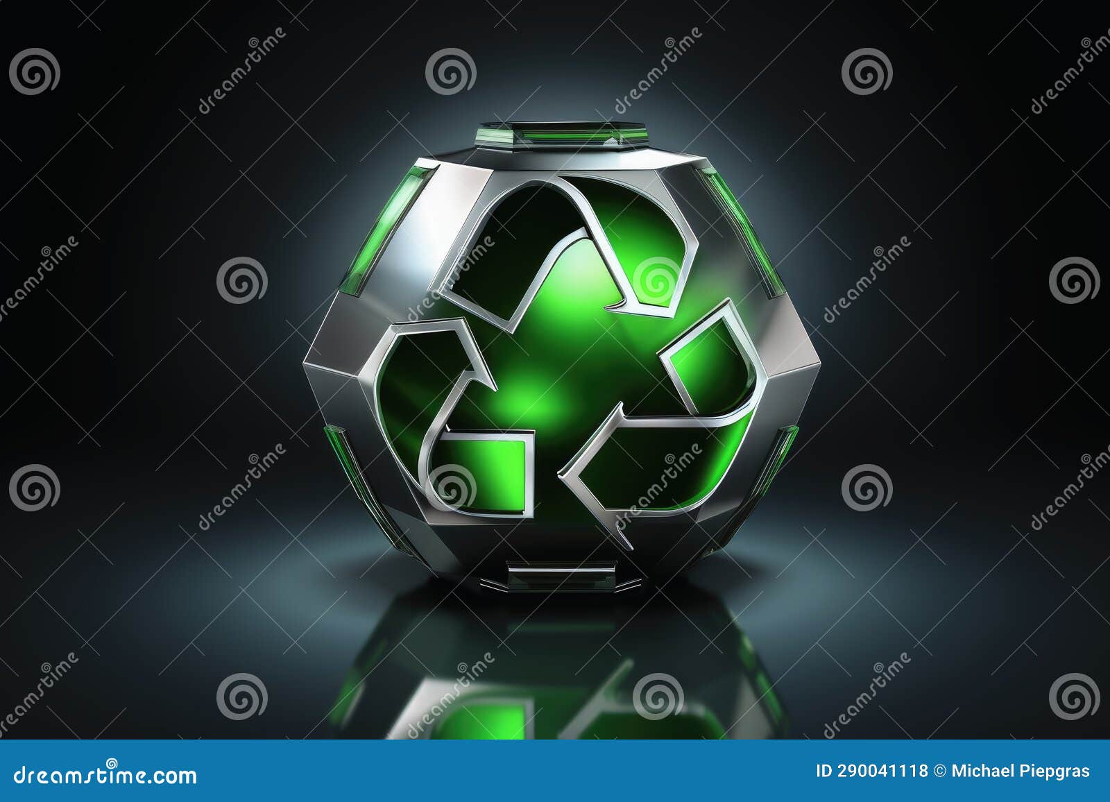 Recycling Symbol for a Green Future Stock Illustration - Illustration ...