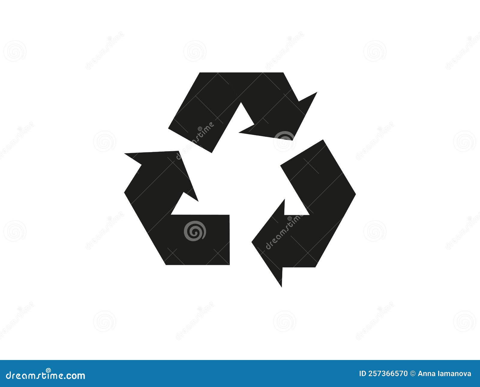 Recycling symbol stock vector. Illustration of nature - 257366570