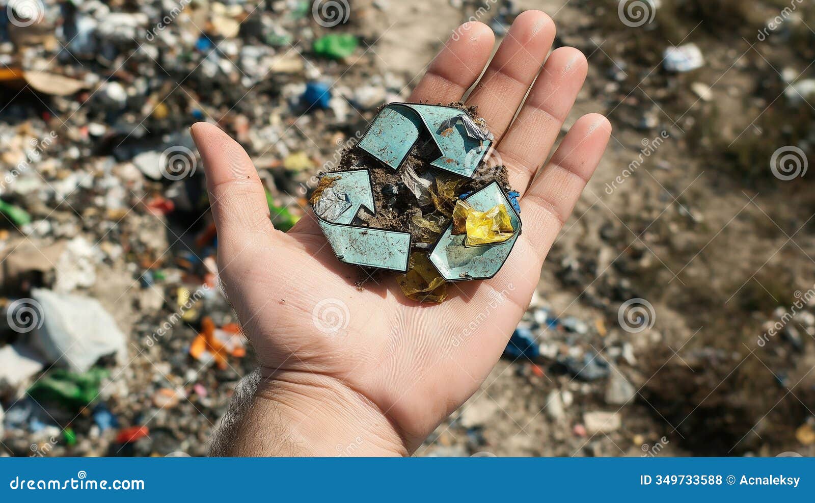 Recycling Symbol on a Man Hand, Recycle Technology Stock Photo - Image ...