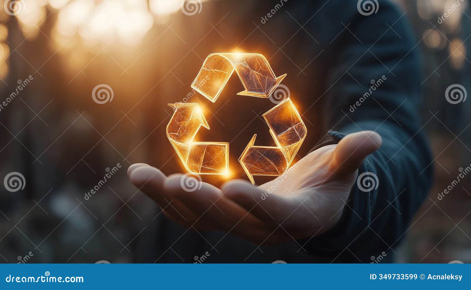 Recycling Symbol on a Man Hand, Recycle Technology Stock Image - Image ...