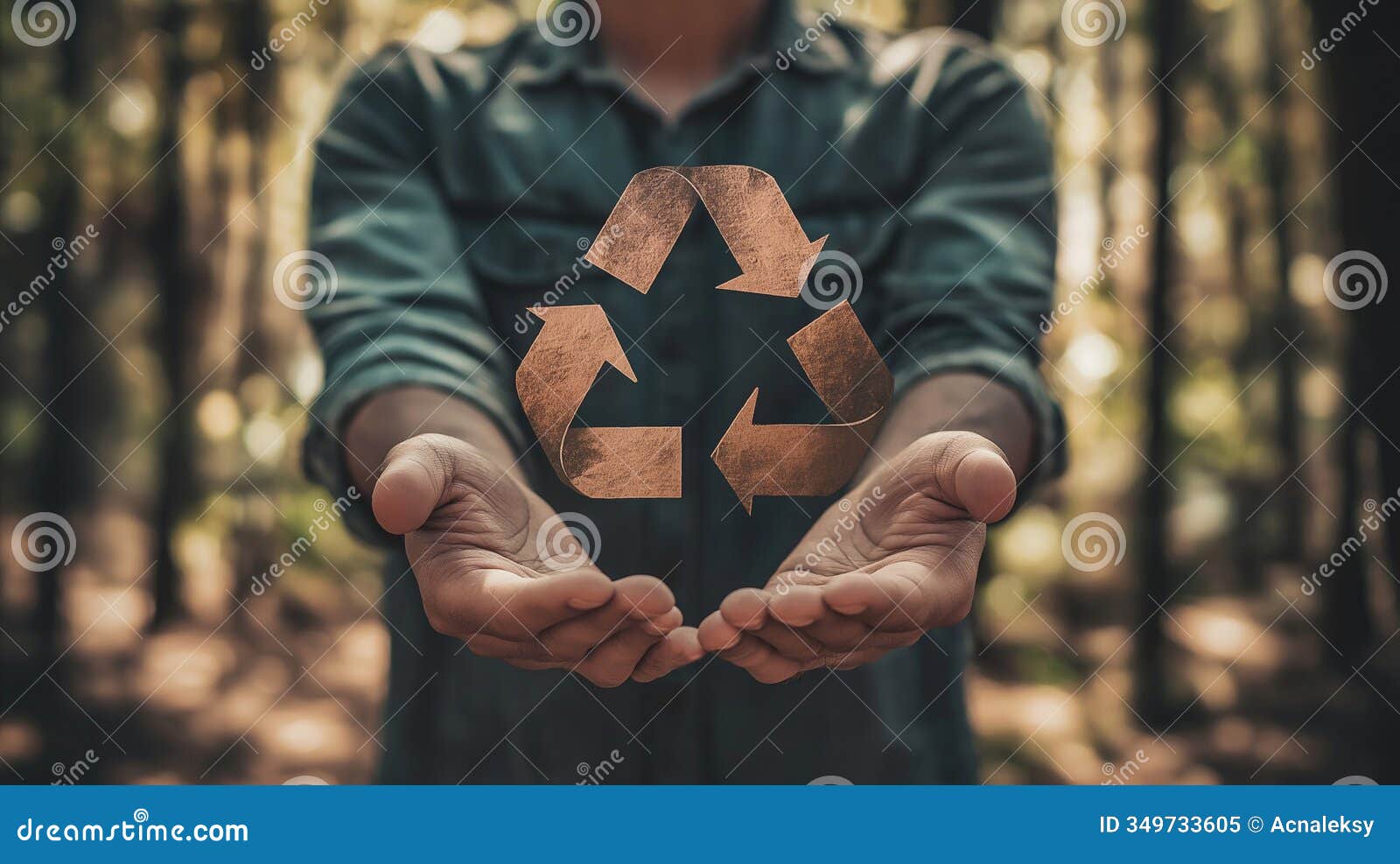 Recycling Symbol on a Man Hand, Recycle Technology Stock Image - Image ...
