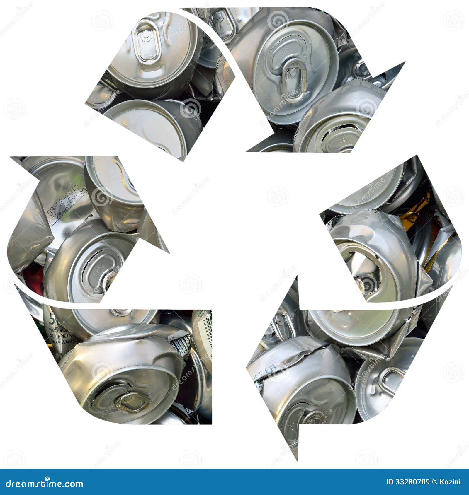 Recycling-Symbol mit Dosen stockbild. Bild von obacht - 33280709