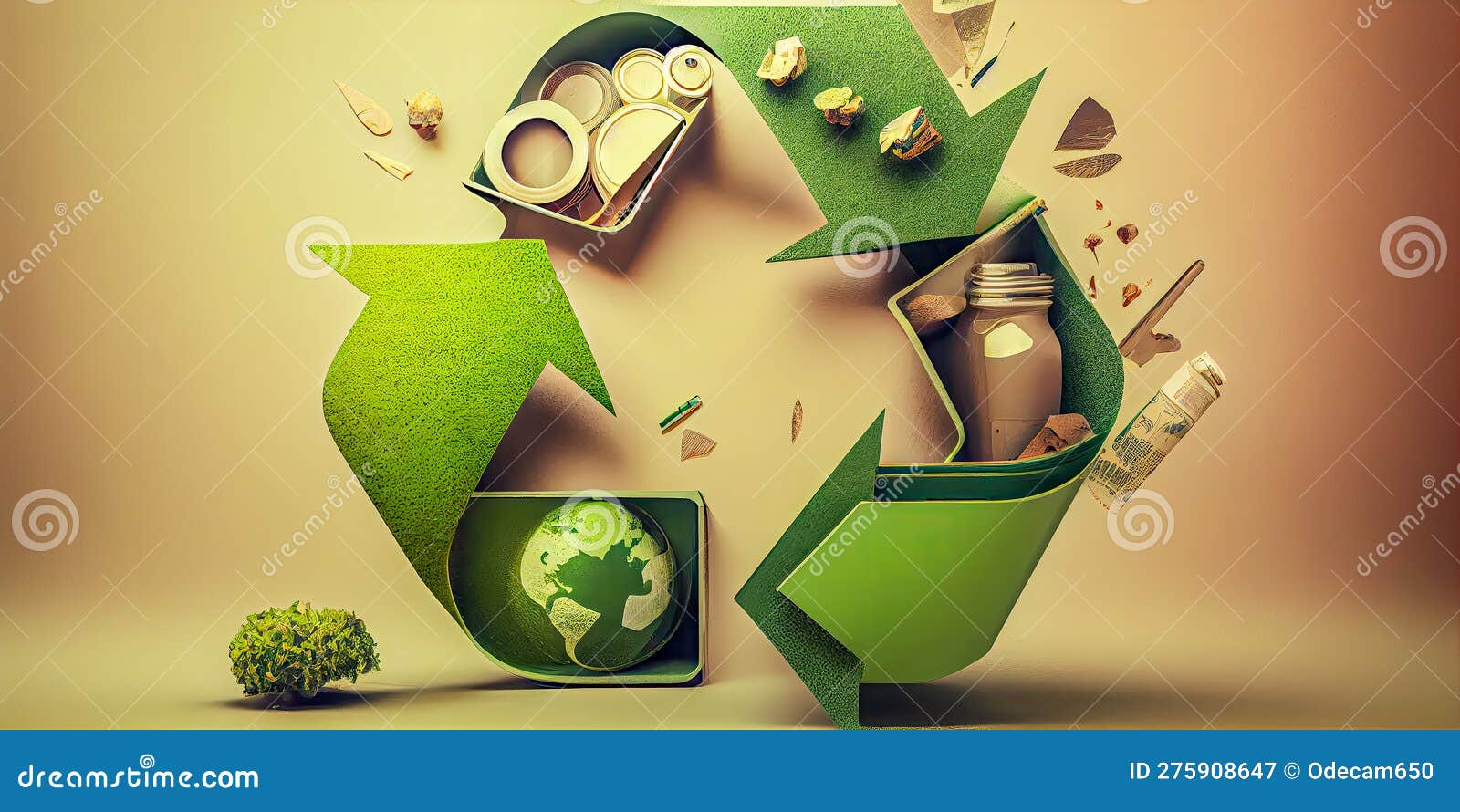 Recycling Symbol, Recycle Concept Stock Illustration - Illustration of ...