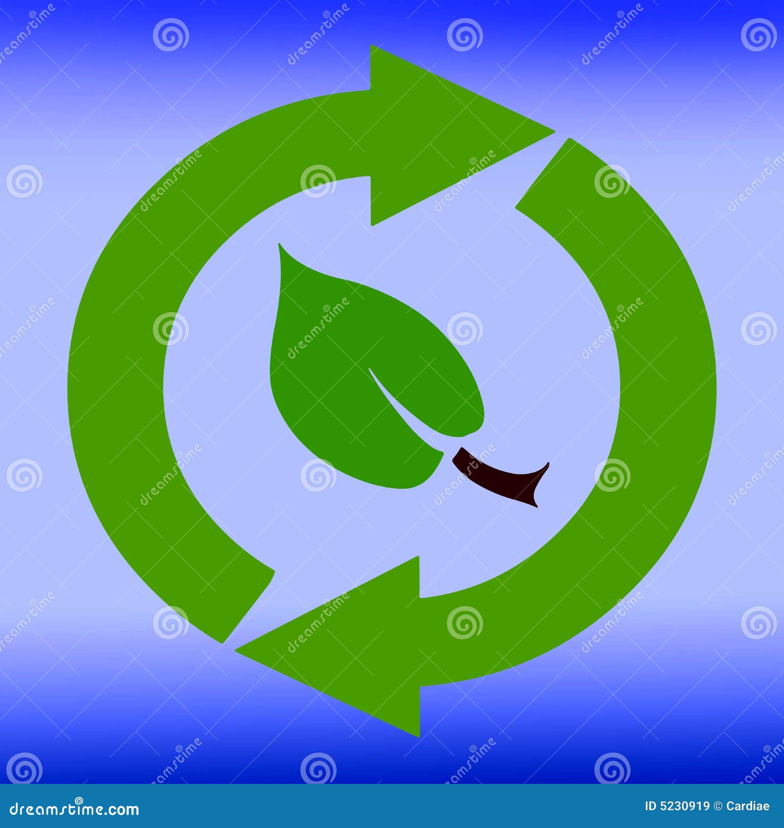 Recycling Symbol Sign Environment Leaf Stock Illustration ...
