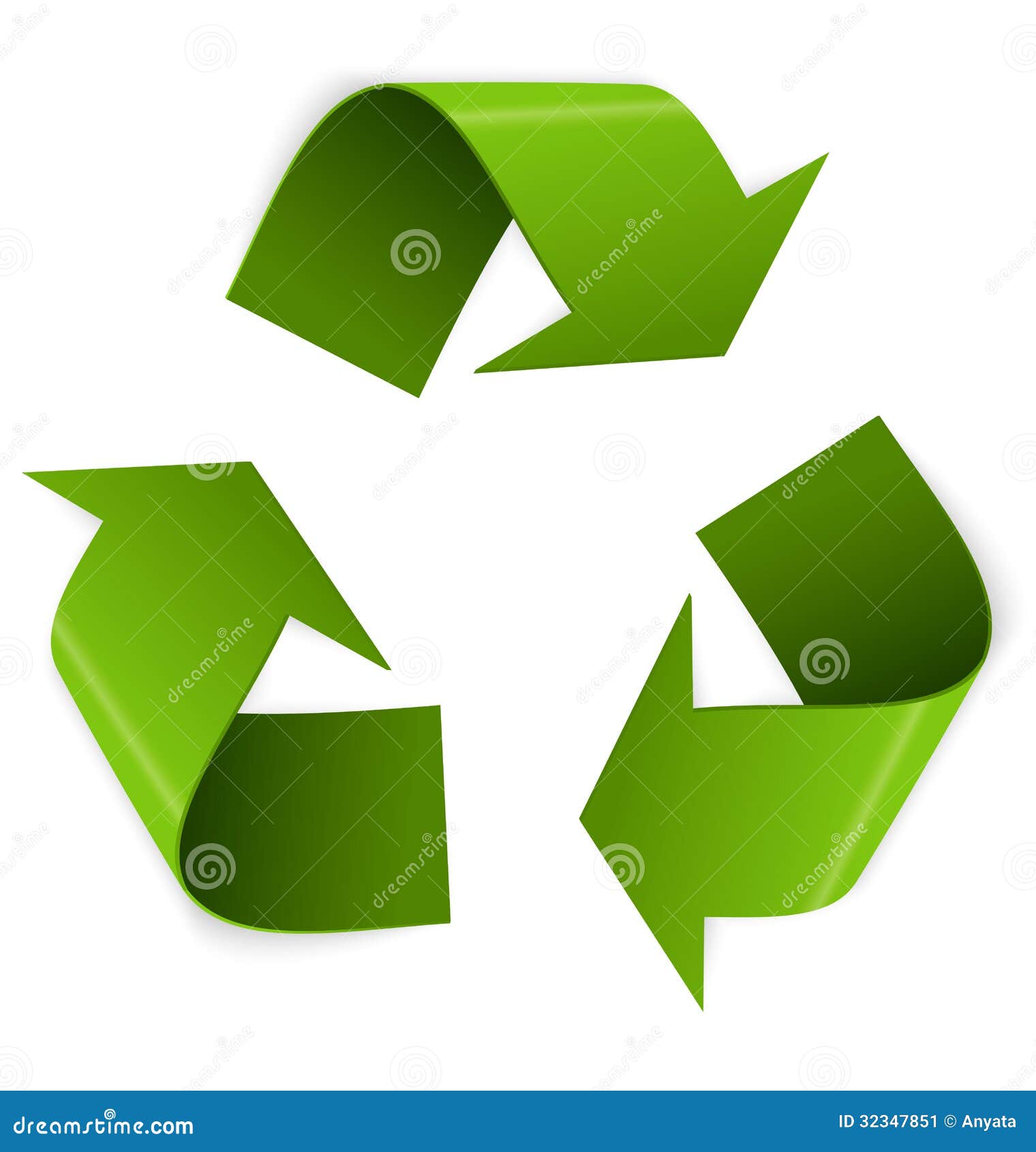 Recycling symbol vector stock vector. Illustration of trash - 32347851