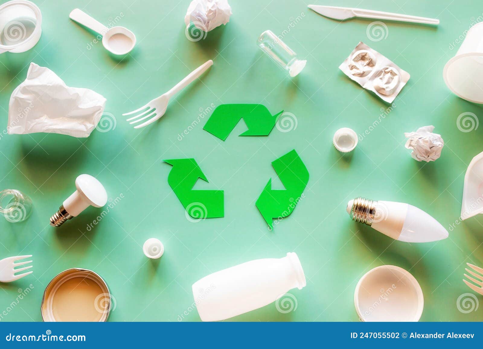Recycling Symbol, Waste Sorting, Recycling Sign and Different Types of ...