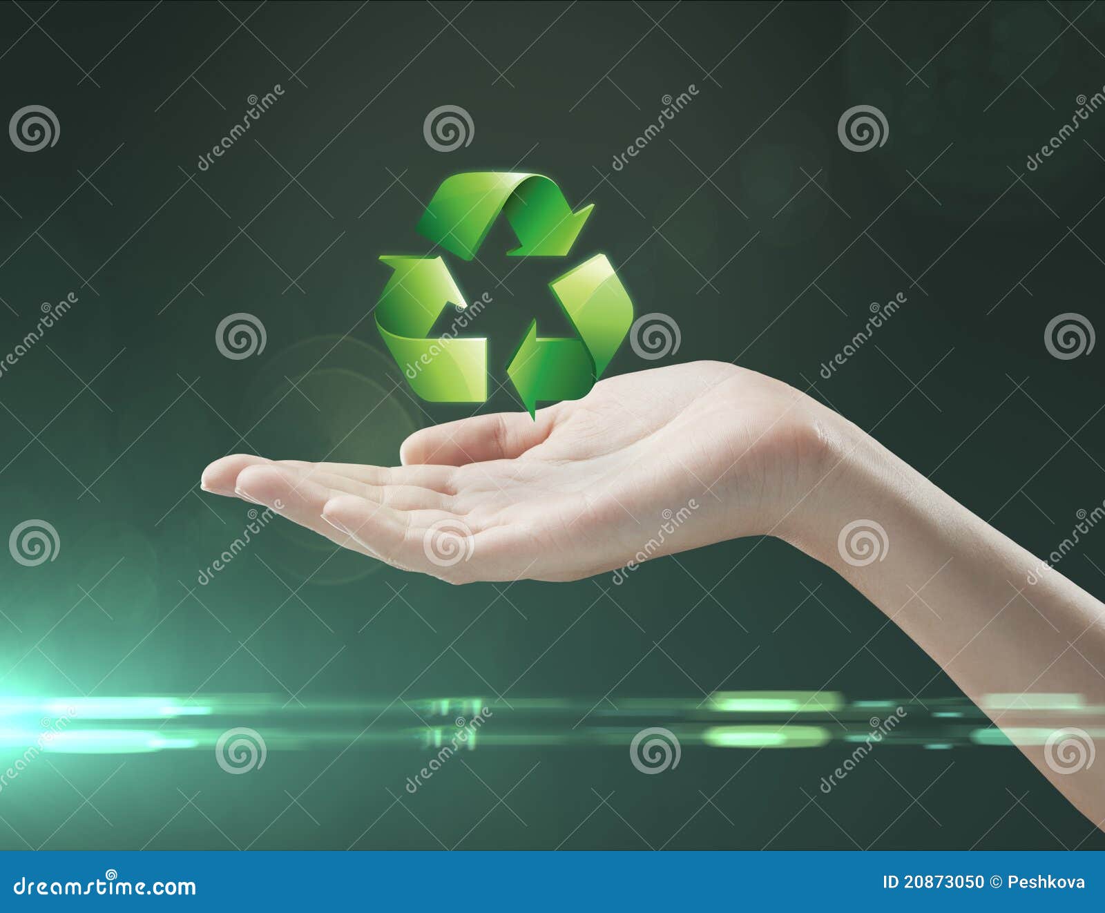 Recycling Symbol on a Woman S Hand Stock Photo - Image of design, curve ...