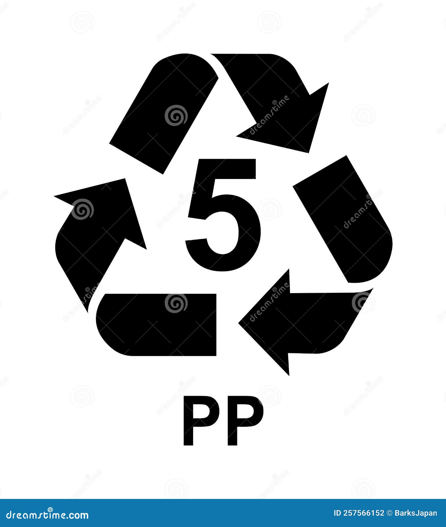 Recycling Symbols for Plastic. Vector Icon Illustration PP Stock Vector ...