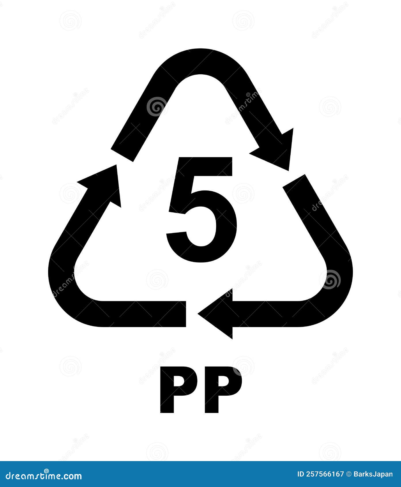 Recycling Symbols for Plastic. Vector Icon Illustration PP Stock Vector ...