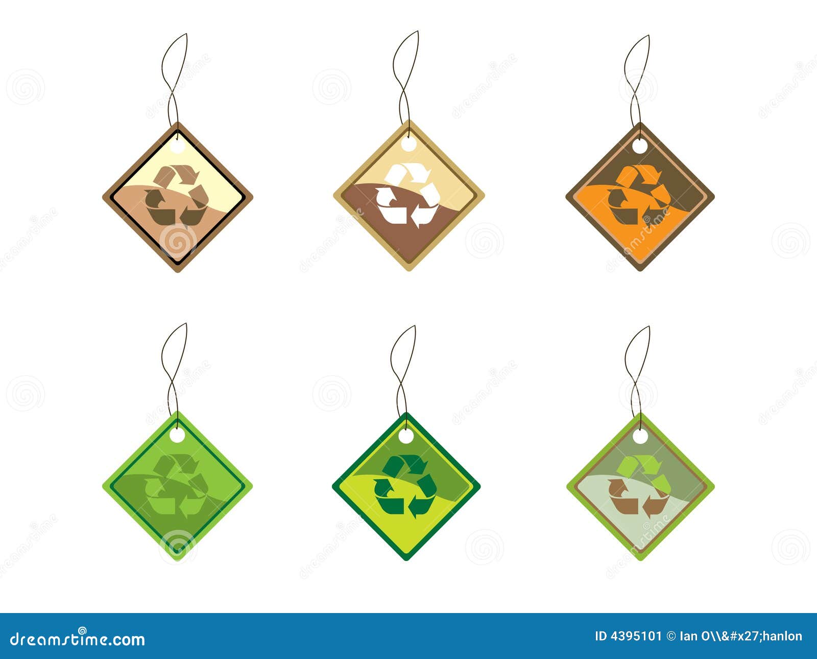 Recycling tags stock vector. Illustration of abstract - 4395101