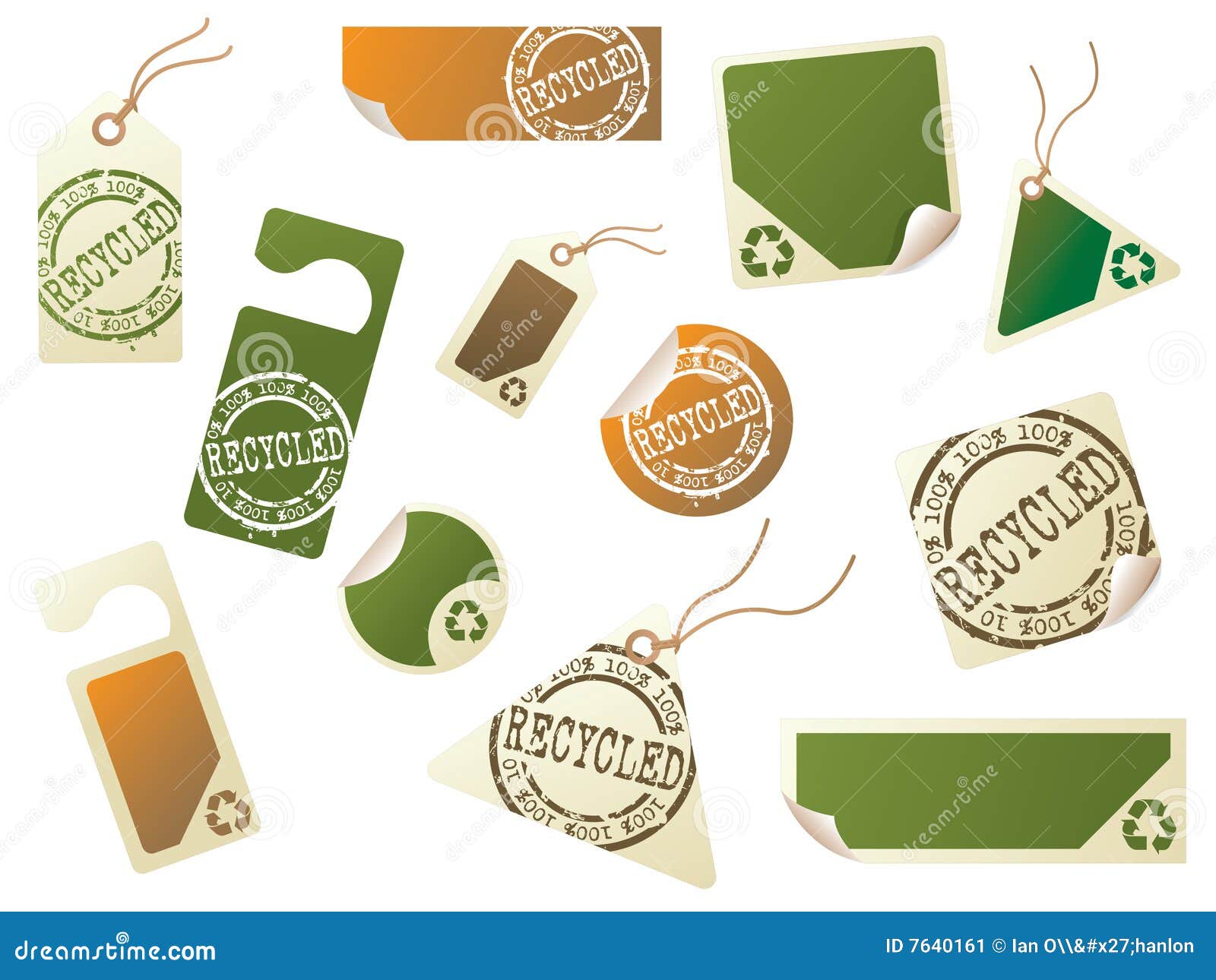 Recycling tags stock vector. Illustration of label, business - 7640161