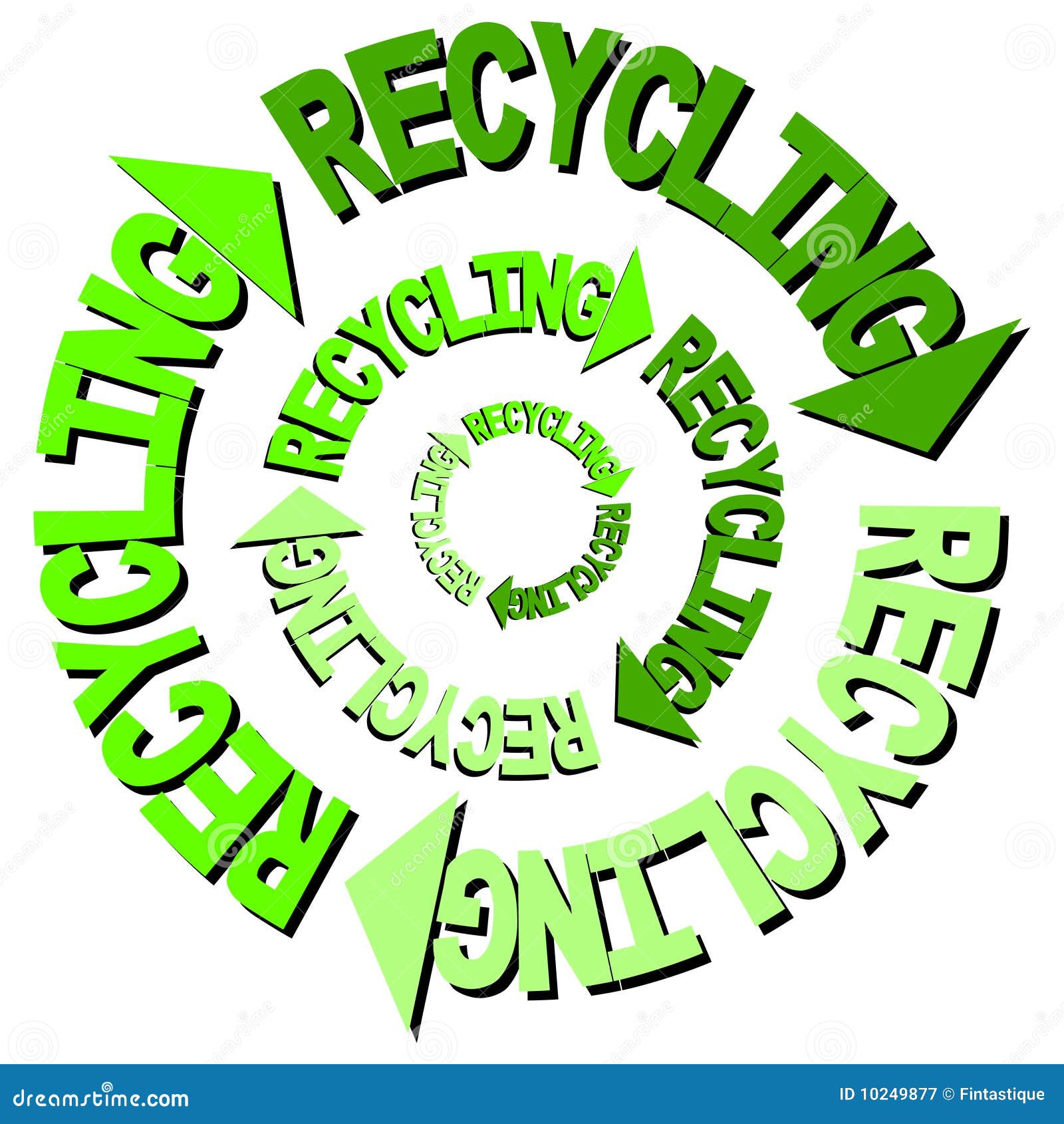 Recycling text arrows stock vector. Illustration of arrow - 10249877