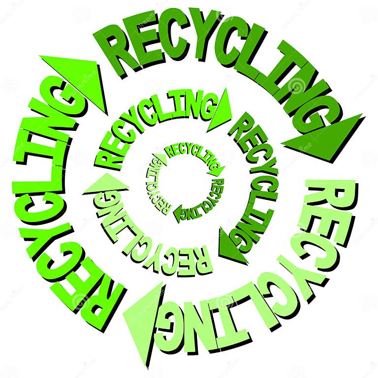 Recycling text arrows stock vector. Illustration of arrow - 10249877