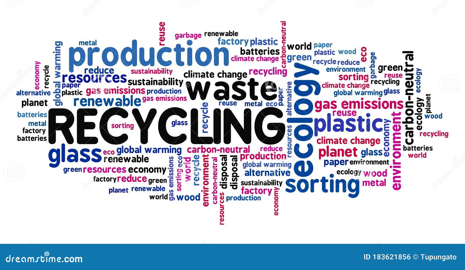 Recycling text concept stock illustration. Illustration of creative ...