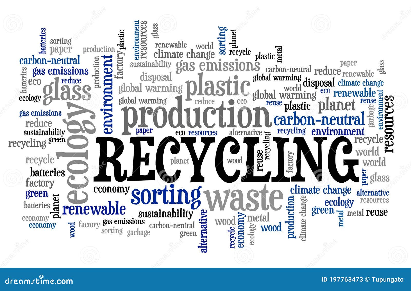 Recycling stock illustration. Illustration of text, sustainable - 197763473