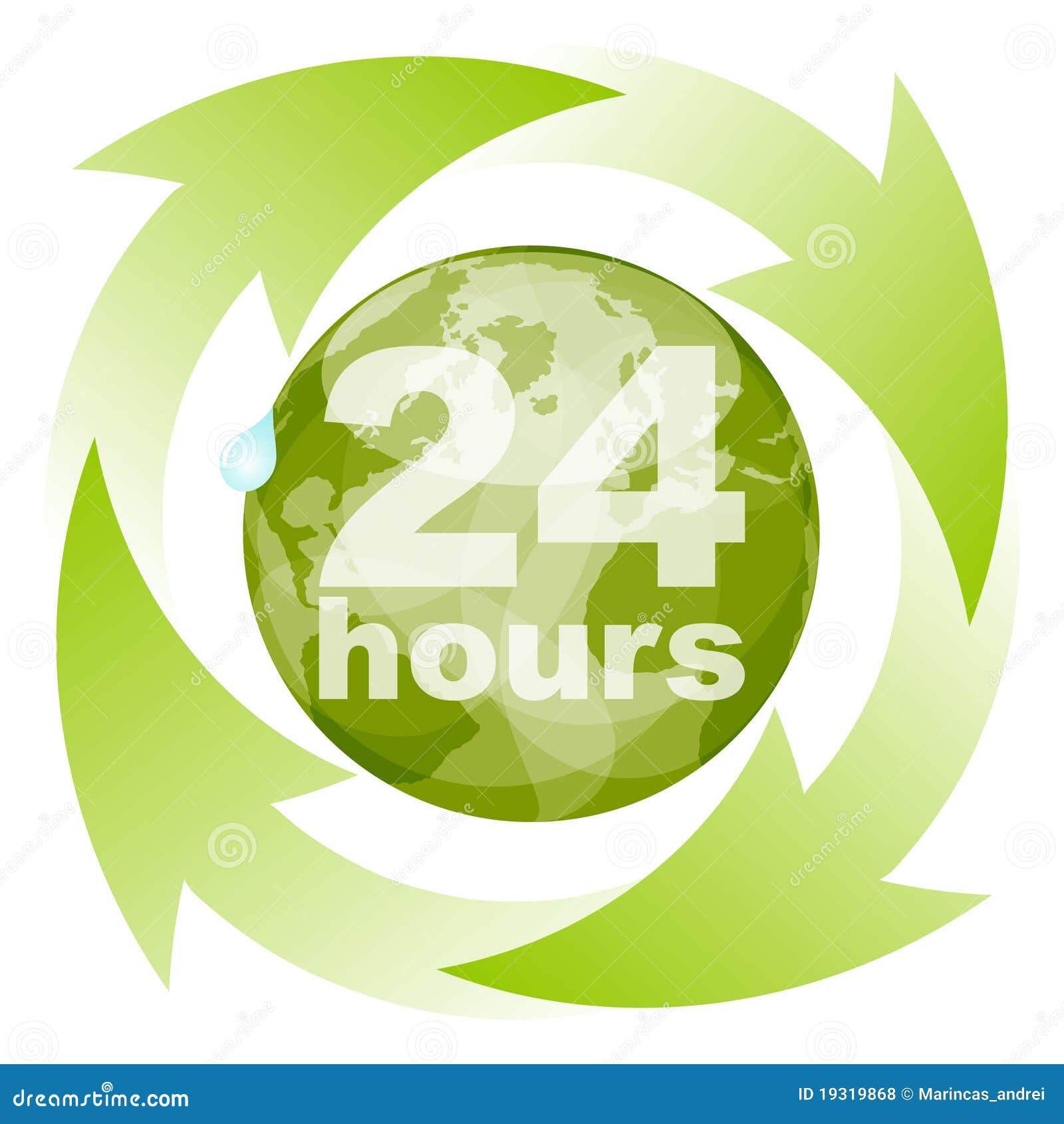 Recycling time stock vector. Illustration of support - 19319868