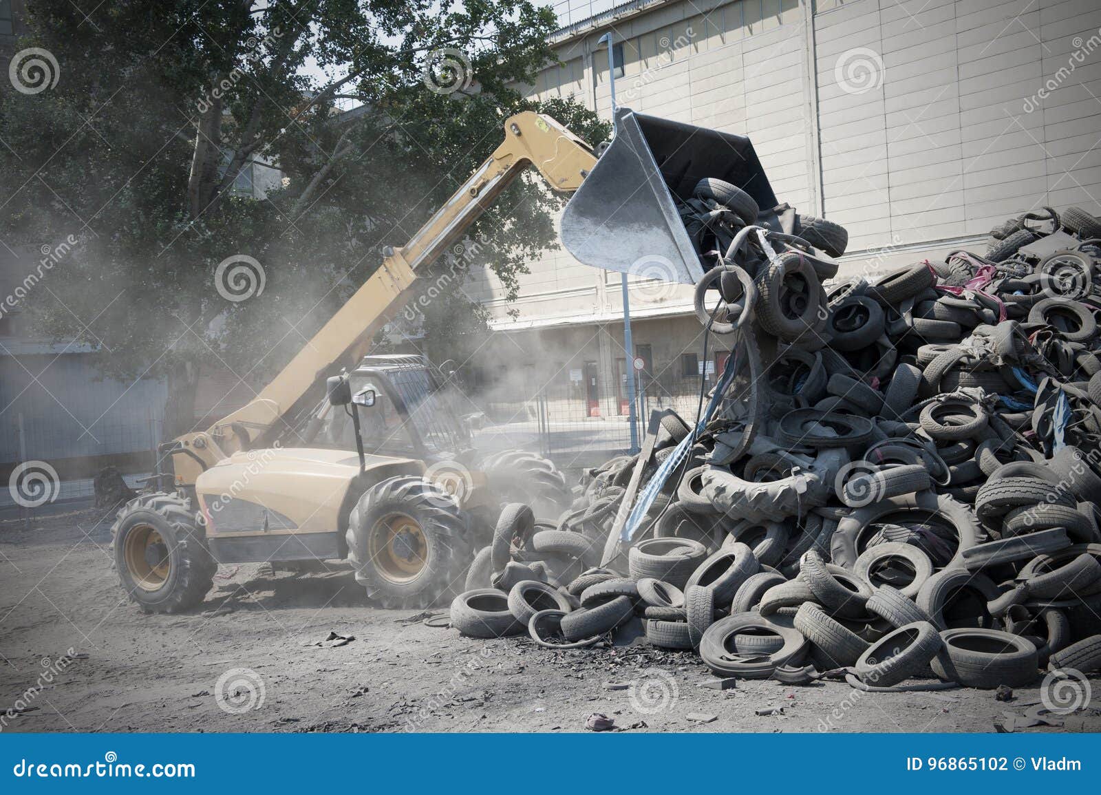Recycling tire factory stock photo. Image of industry - 96865102