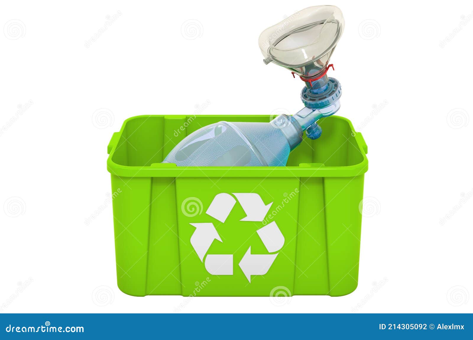 Bag Valve Mask, Ambu Bag Inside Cardboard Box, Delivery Concept. 3D ...