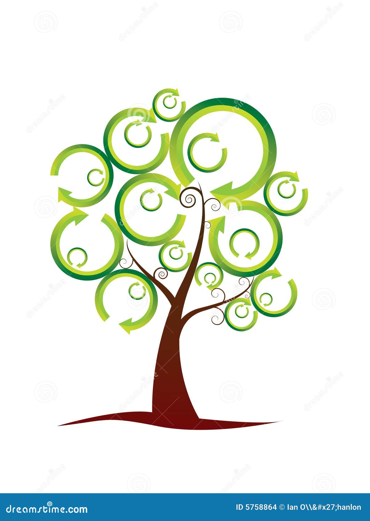 Recycling tree stock vector. Illustration of conservation - 5758864